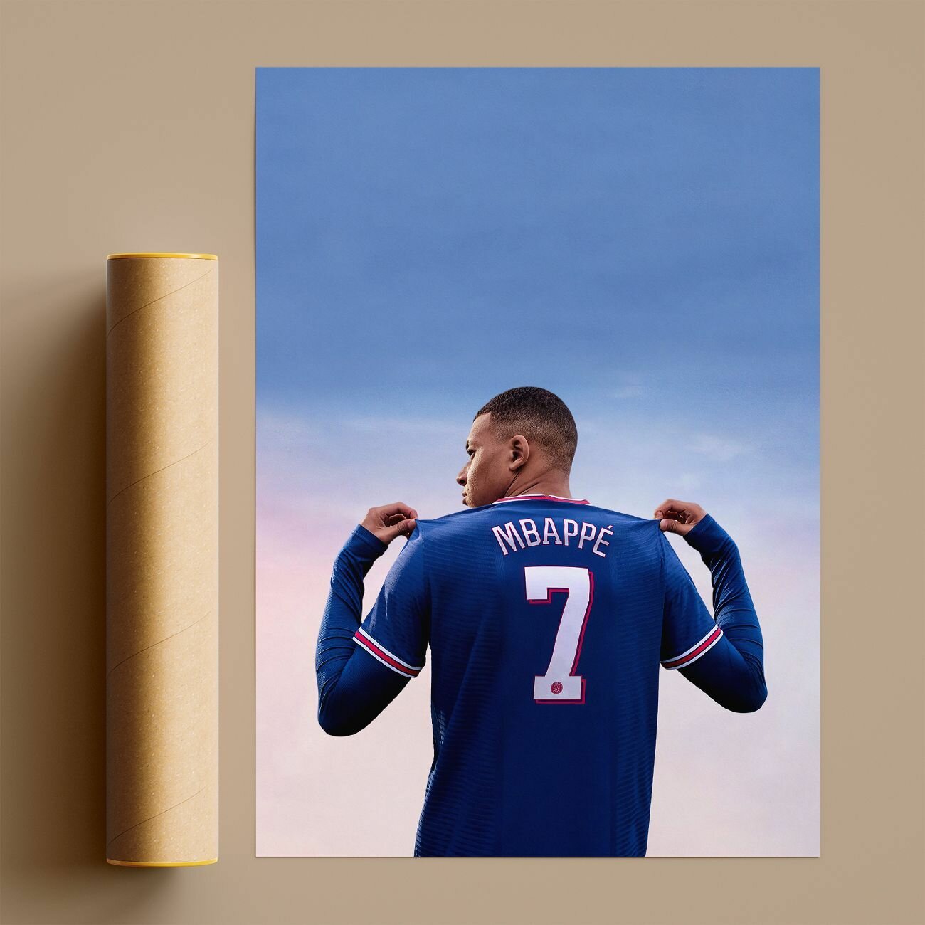 Постер Килиан Мбаппе, футбол 30х40 см без рамы/ Футболист, спорт, плакат для интерьера, в подарок