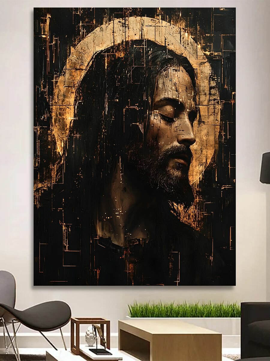 Иисус / христос , Современная картина, Картина в интерьер, 50х70 см.