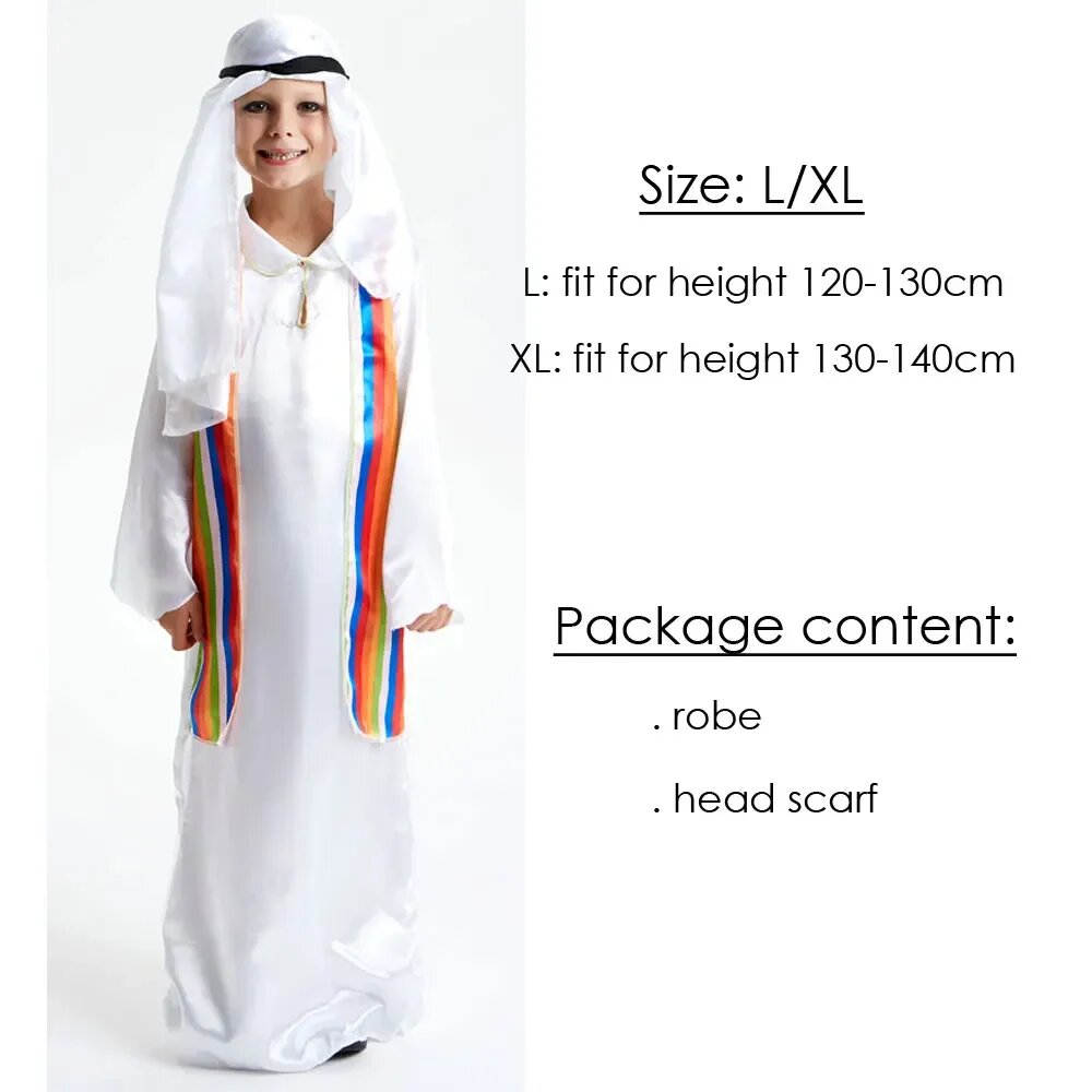 Детский костюм арабского арабского шейха, принца и короля, детские костюмы арабских ночей, косплей для мальчиков, карнавальное платье на Хэллоуин, BB0710