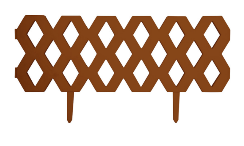 Забор декоративный "Ромб" гибкий L=1,2м, H=22см терракотовый 999141 Рыжий кот