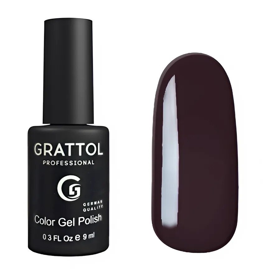 Grattol Color Gel Polish Dark Plum - Гель-лак для ногтей GTC099, 9мл