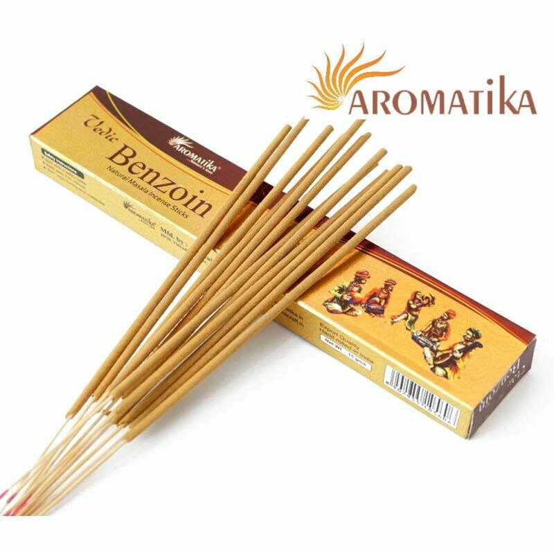 Vedic BENZOIN Natural Incense Sticks, Aromatika (бензоин натуральные ароматические палочки, Ароматика), 15 г.