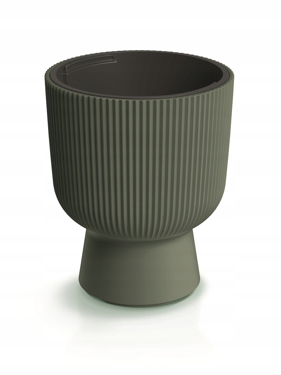 Кашпо для цветов со вставкой Prosperplast Milly, сосна, d- 29,8, см, h-36,5 см, 18 л.