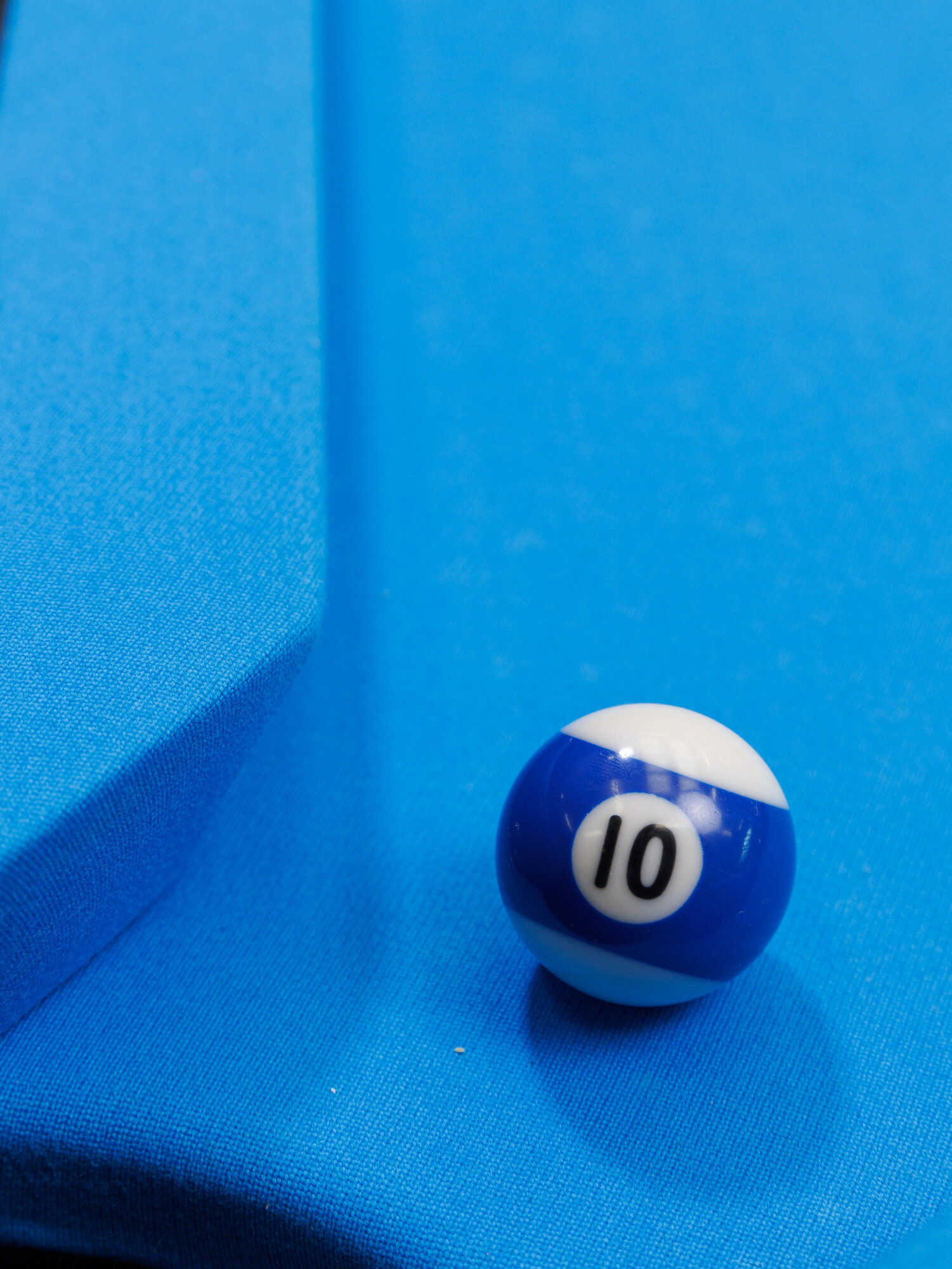 Шар для бильярда №10 38 мм бильярдный шар, белый/синий