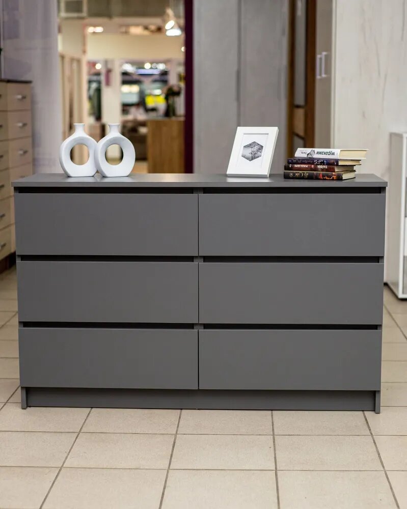 Комод для вещей универсальный напольный серый 1380x770x400мм