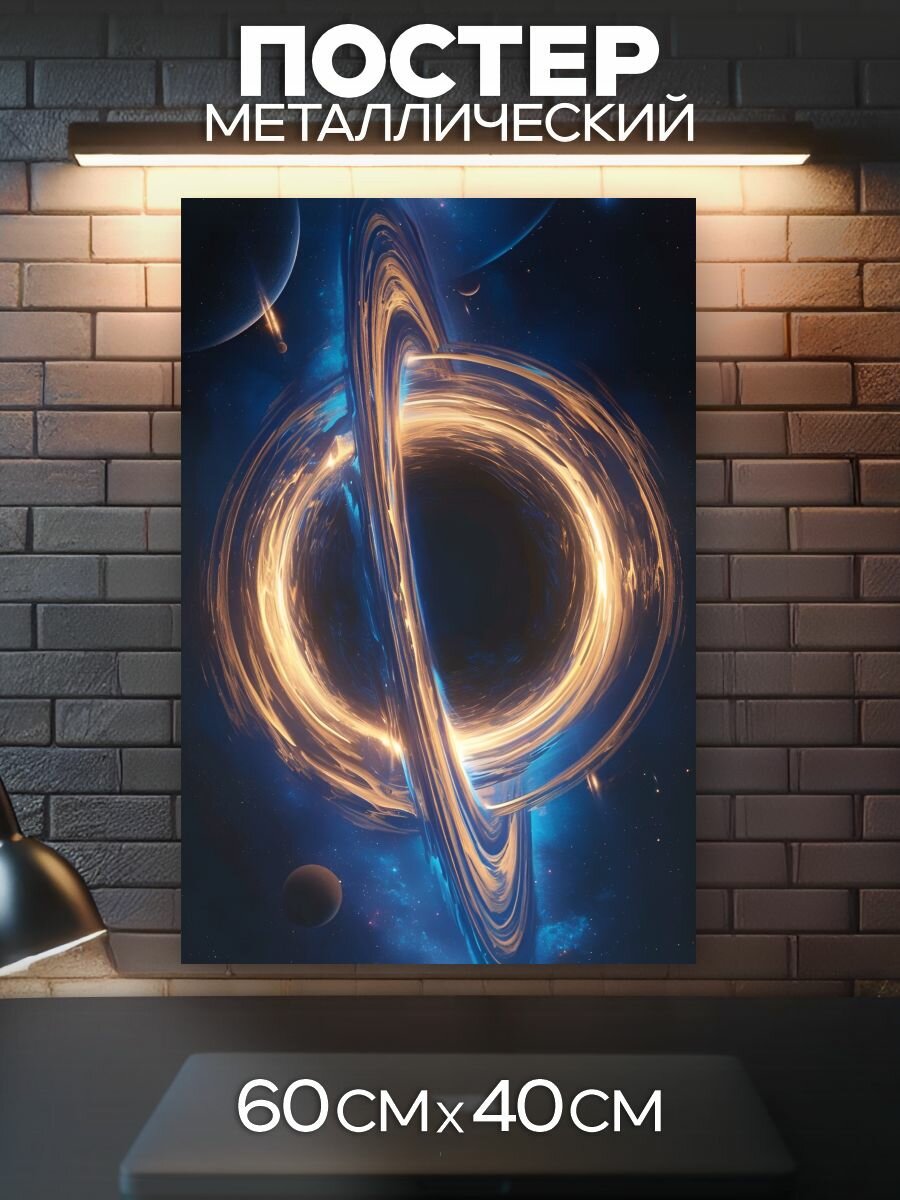 Постер на стену металл Черная дыра