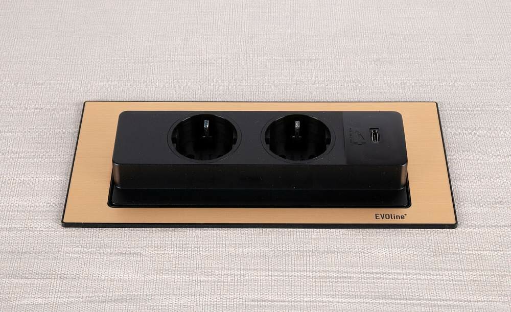 Блок розеток EVOline BackFlip 159271017600 бронза