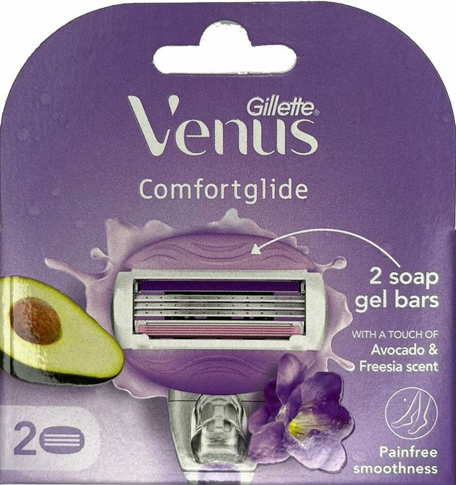 Venus ComfortGlide Сменные лезвия, 2 шт, с 3 сменными лезвиями в комплекте. EuroPack