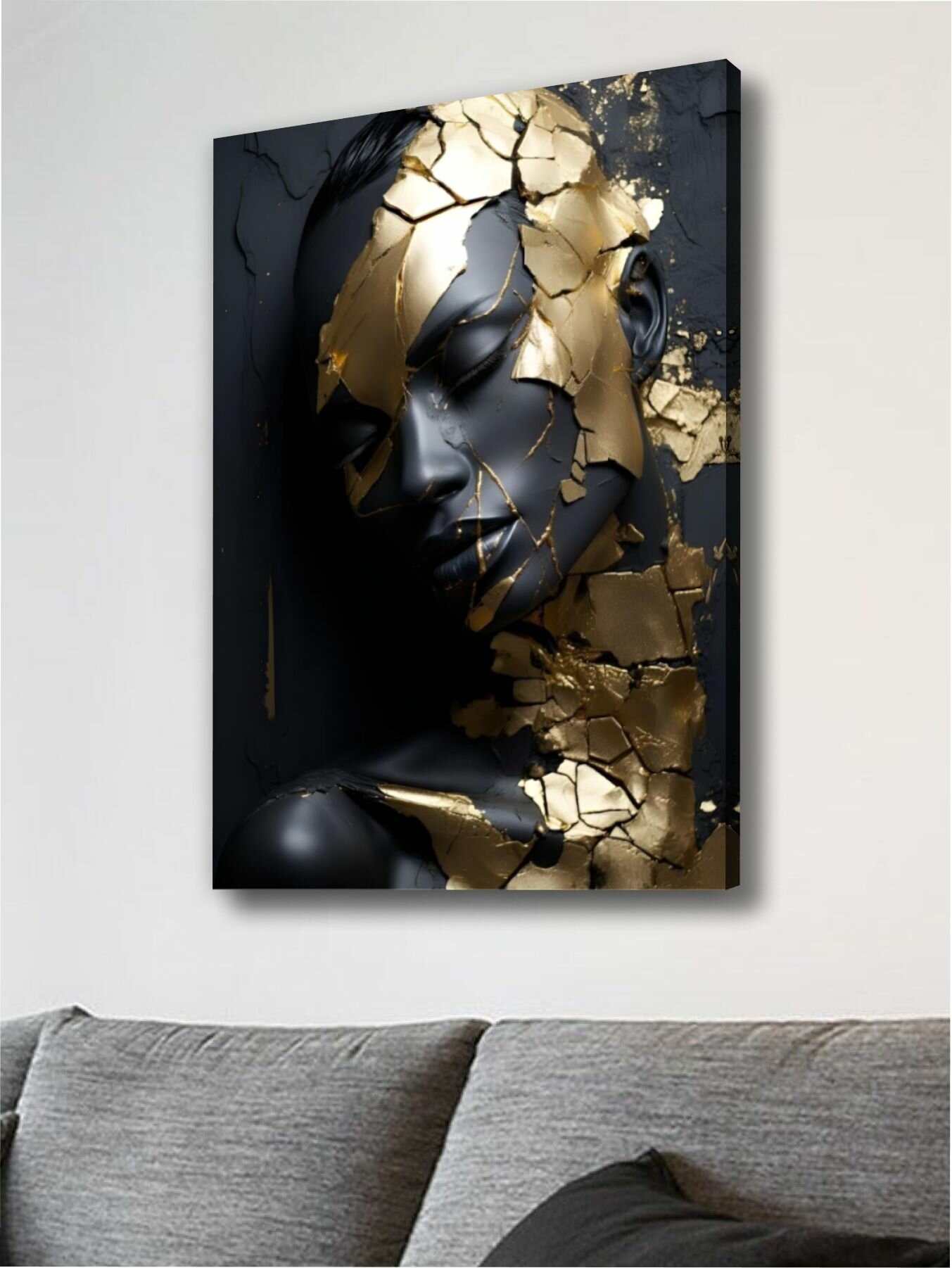 Картина Золотые доспехи 50х70 см на стену 1 шт, на деревянном подрамнике