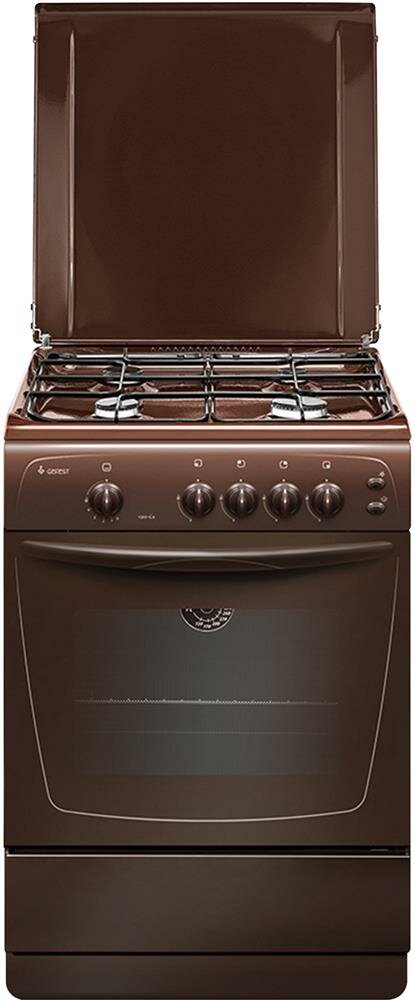 Газовая плита GEFEST 1200 С6 К43 с газовой духовкой, объем 63 л, коричневый