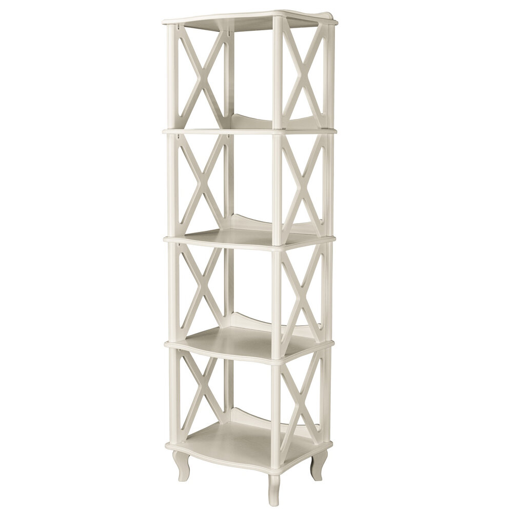 Этажерка-стеллаж Мебелик Джульетта 4 уровня дуб шампань Размеры: Высота 1690мм Глубина 404мм Ширина 500мм