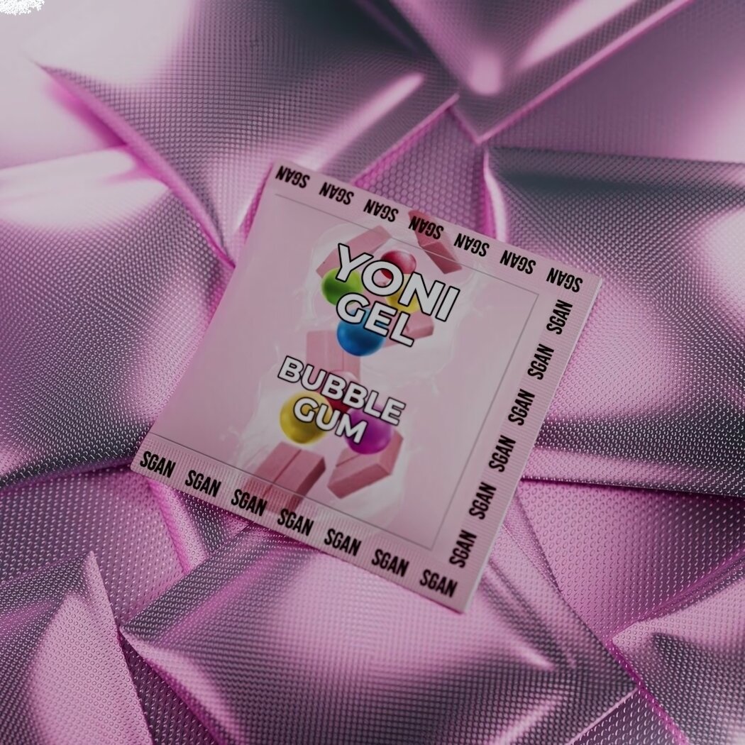 Смазка для орального секса 'Yoni Gel Bubble Gum', 5 мл, со вкусом бабл-гам, без сахара