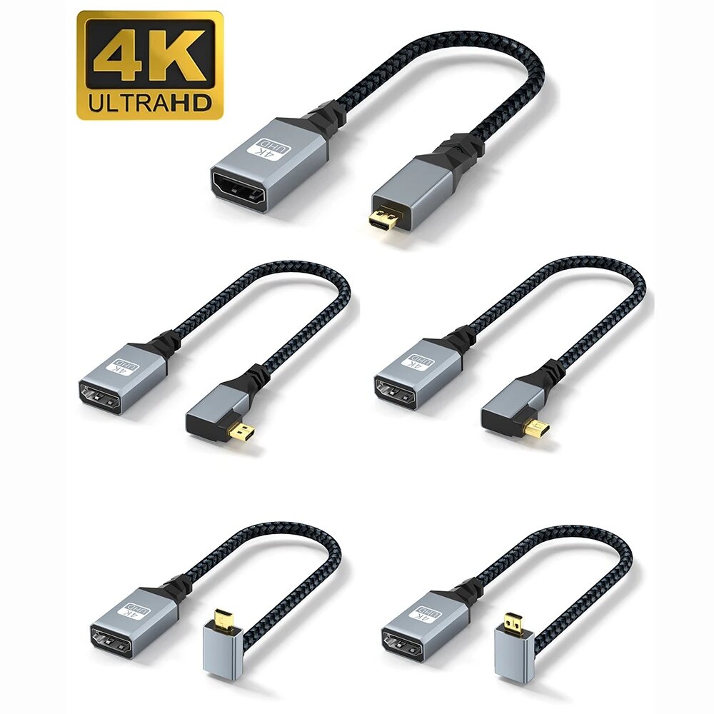 Micro HDMI - кабель Right, черный — фото 1