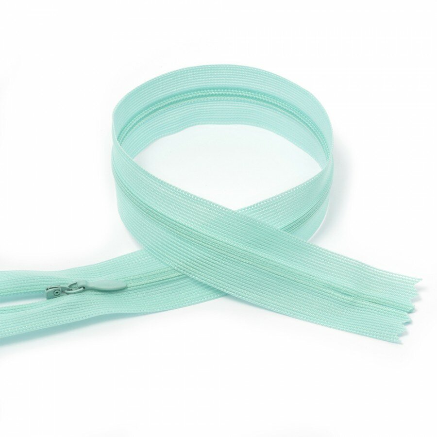 Молния MaxZipper пласт. потайная N3 50см н/р цв. F201 бирюзовый