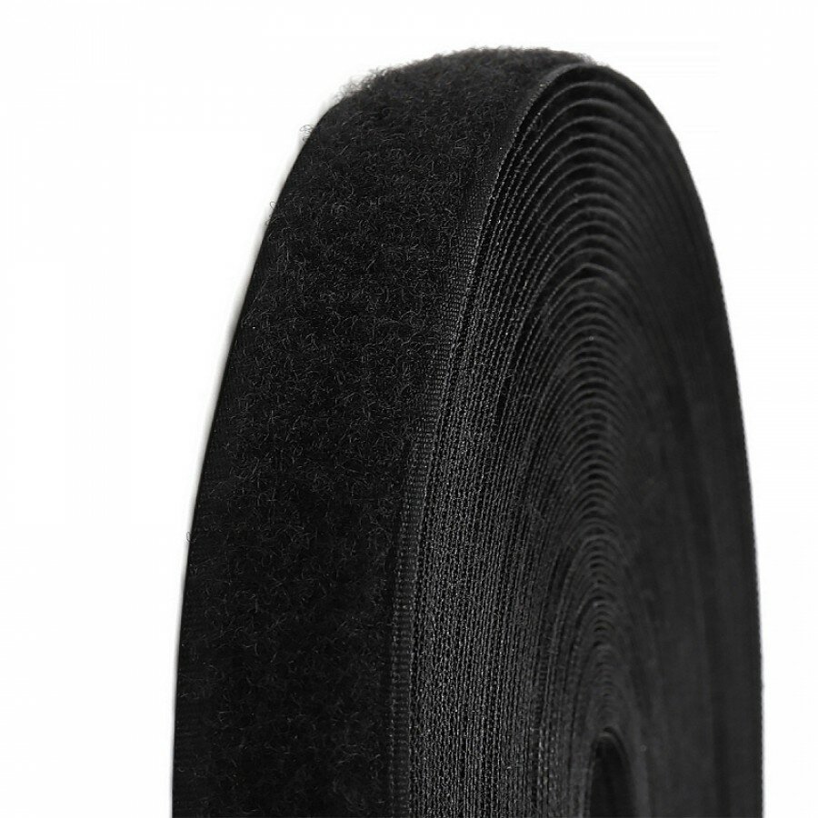 Лента липучка TBY пришивная кач. С шир.30мм цв. F322 черный уп.25м (мягкая часть, петля)