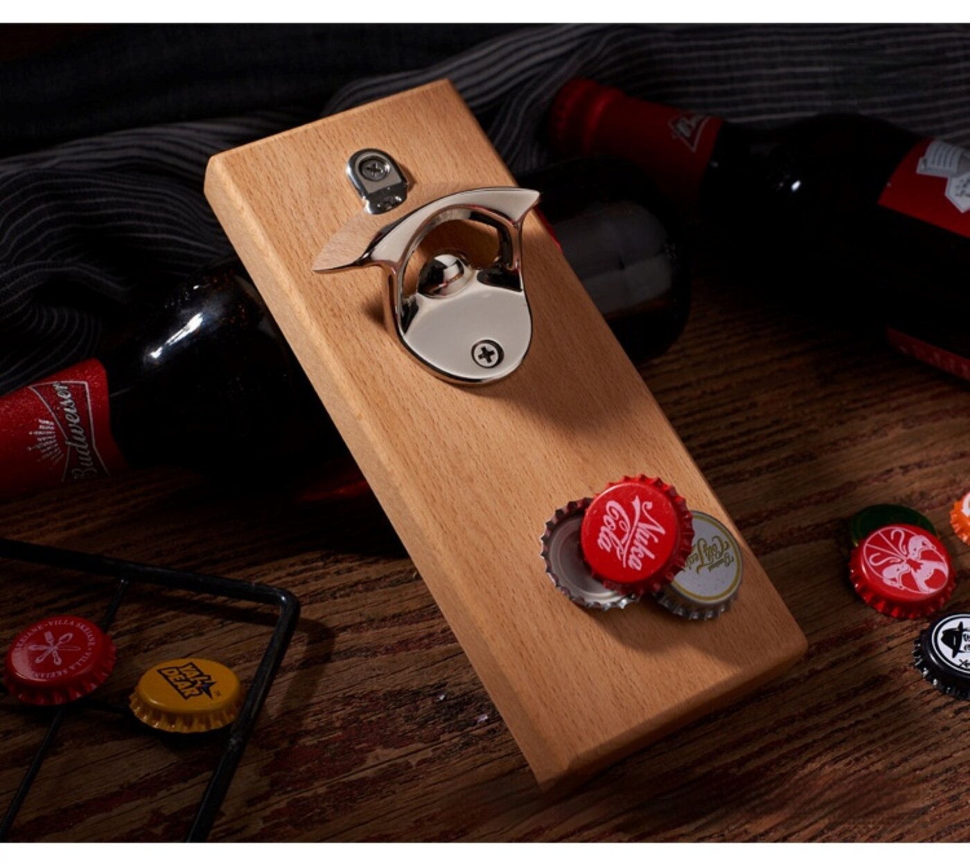 Открывалка для пивных бутылок, открывалка для бутылок из цельного дерева, креативная пивная отвертка