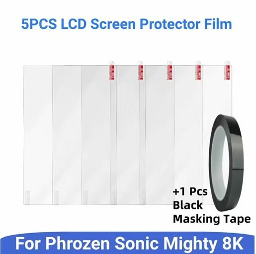 Защитная пленка для ЖК-экрана 3D принтера Phrozen Sonic Mini 8K/8KS, 5 шт + клейкая лента