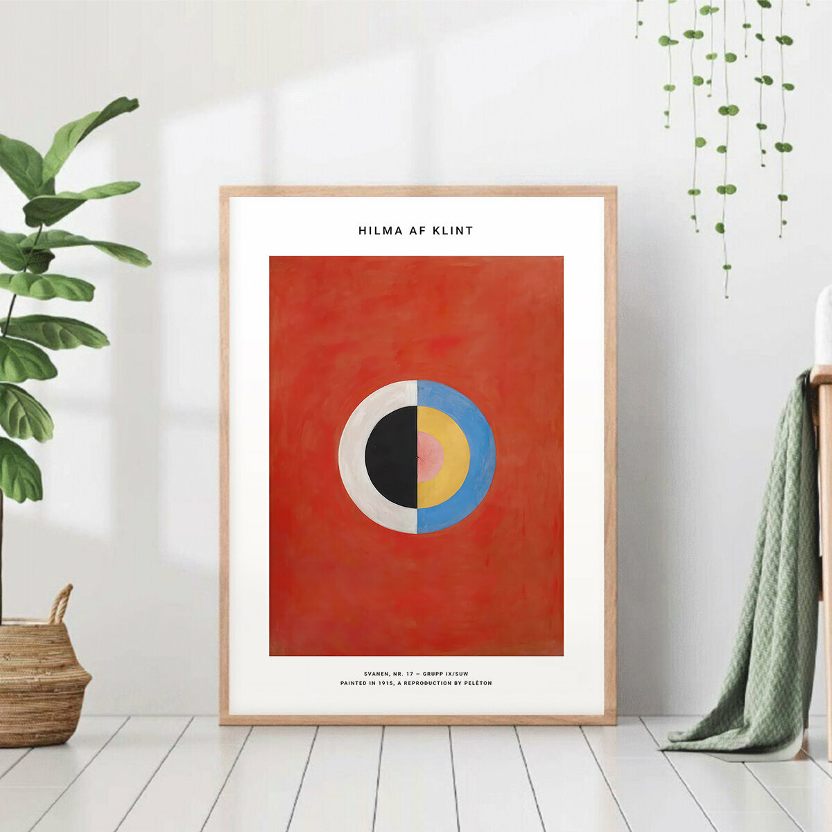 Постер "Клинт красная абстракция" 40x50 без рамки для интерьера на стену