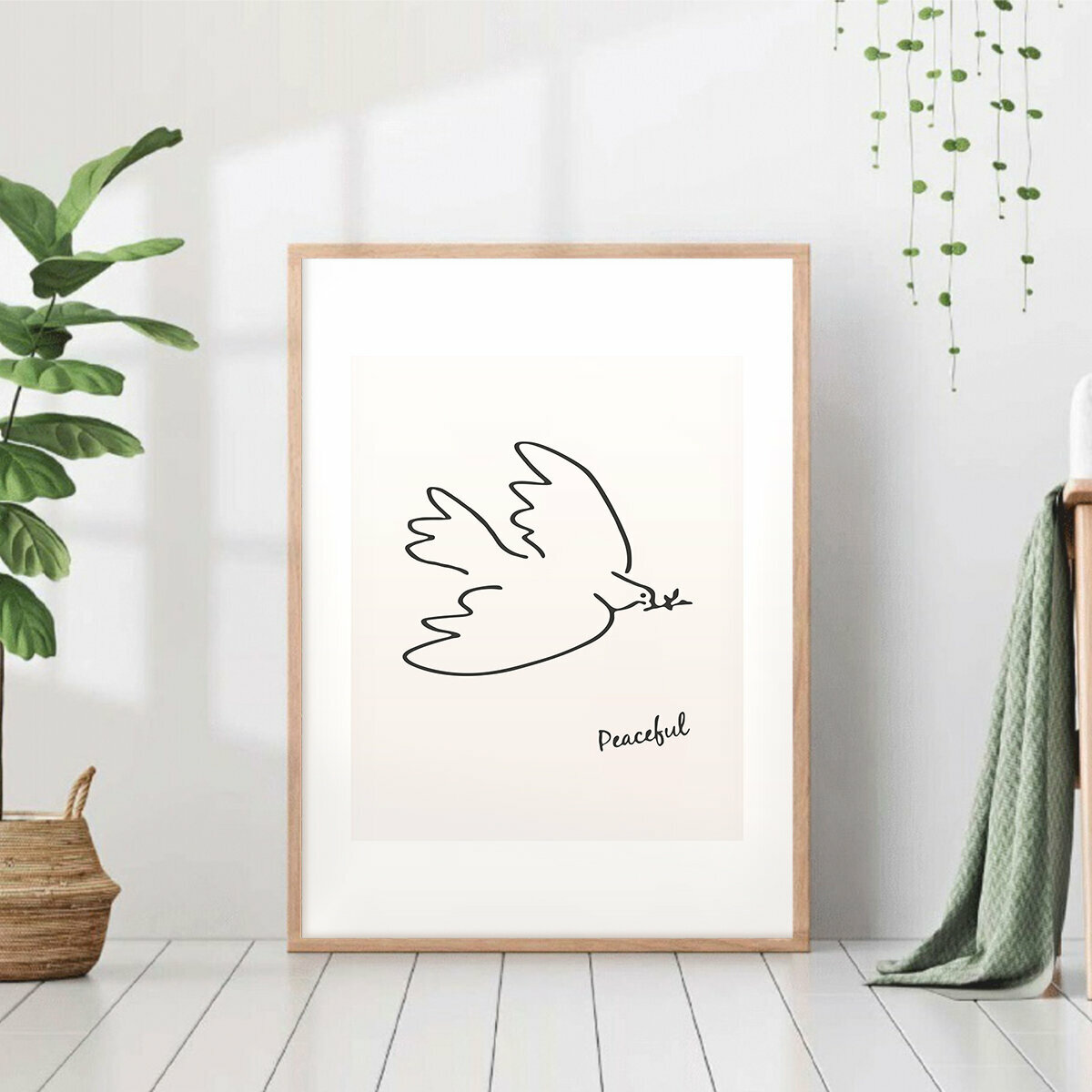 Постер "Голубь Мира репродукция" 50x70 без рамки на стену для интерьера