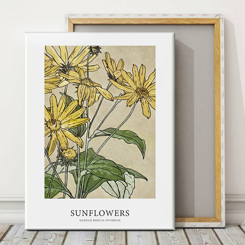 Картина на холсте 40х50 см "Желтые цветы", на стену для интерьера