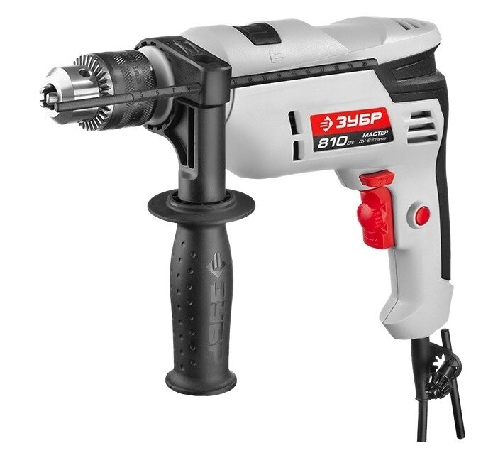 Дрель Зубр Мастер ДУ-810 электрическая, ударная, 810Вт / электроинструменты