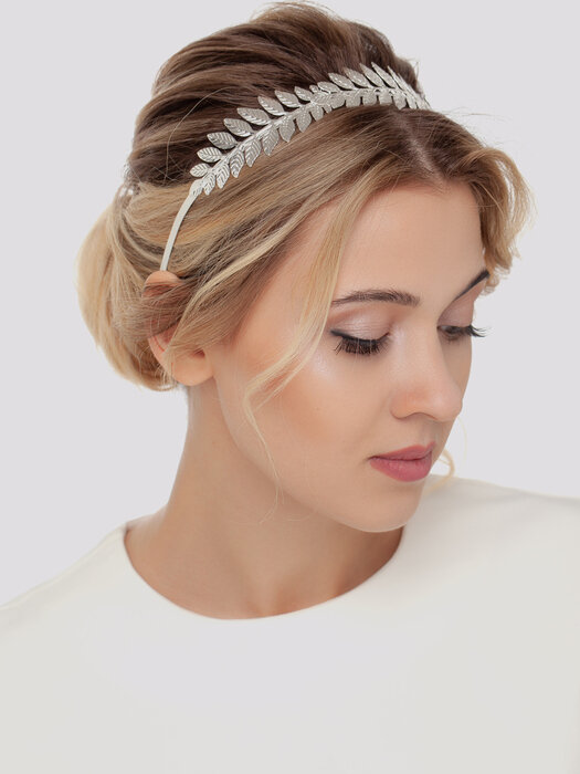 Диадема LUMINA, бижутерный сплав, серебристый, женская, 1 шт