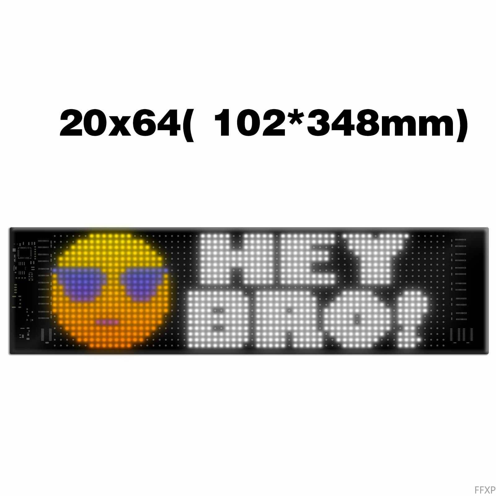 Гибкая Бегущая строка разноцветная (RGB SMD) светодиодный led экран, информационное электронное табло, автознак на стекло, табличка в машину