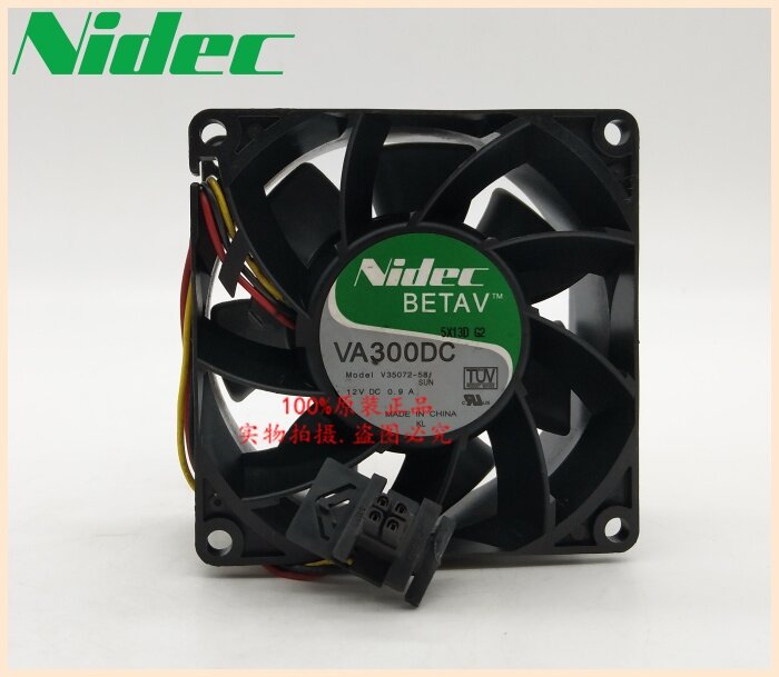 Nidec Вентилятор охлаждения VA300DC V35072-58 8cm 80*80*38mm 8038 12v 1.1A server Вентилятор