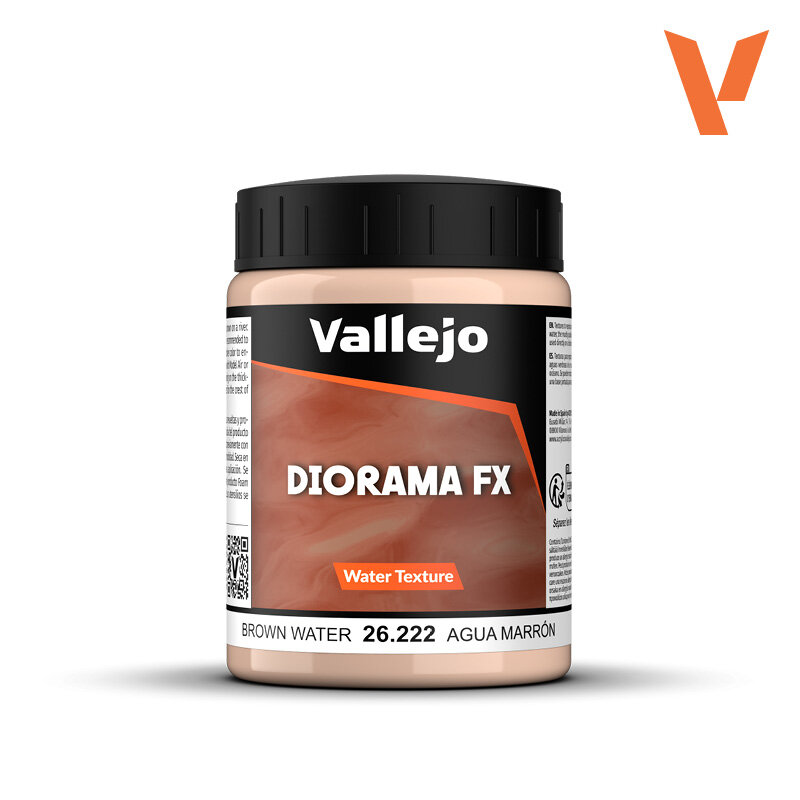 Средство для оформления подставок Vallejo серии Texture Brown Water (200мл)