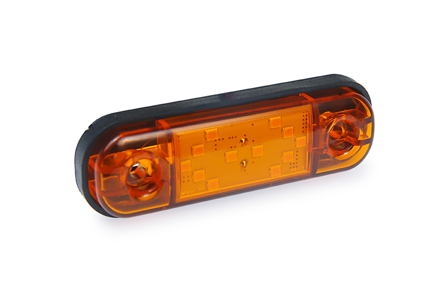 Габарит светодиодный Желтый (12-24В) MINI 12 LED Стрелка маркерный