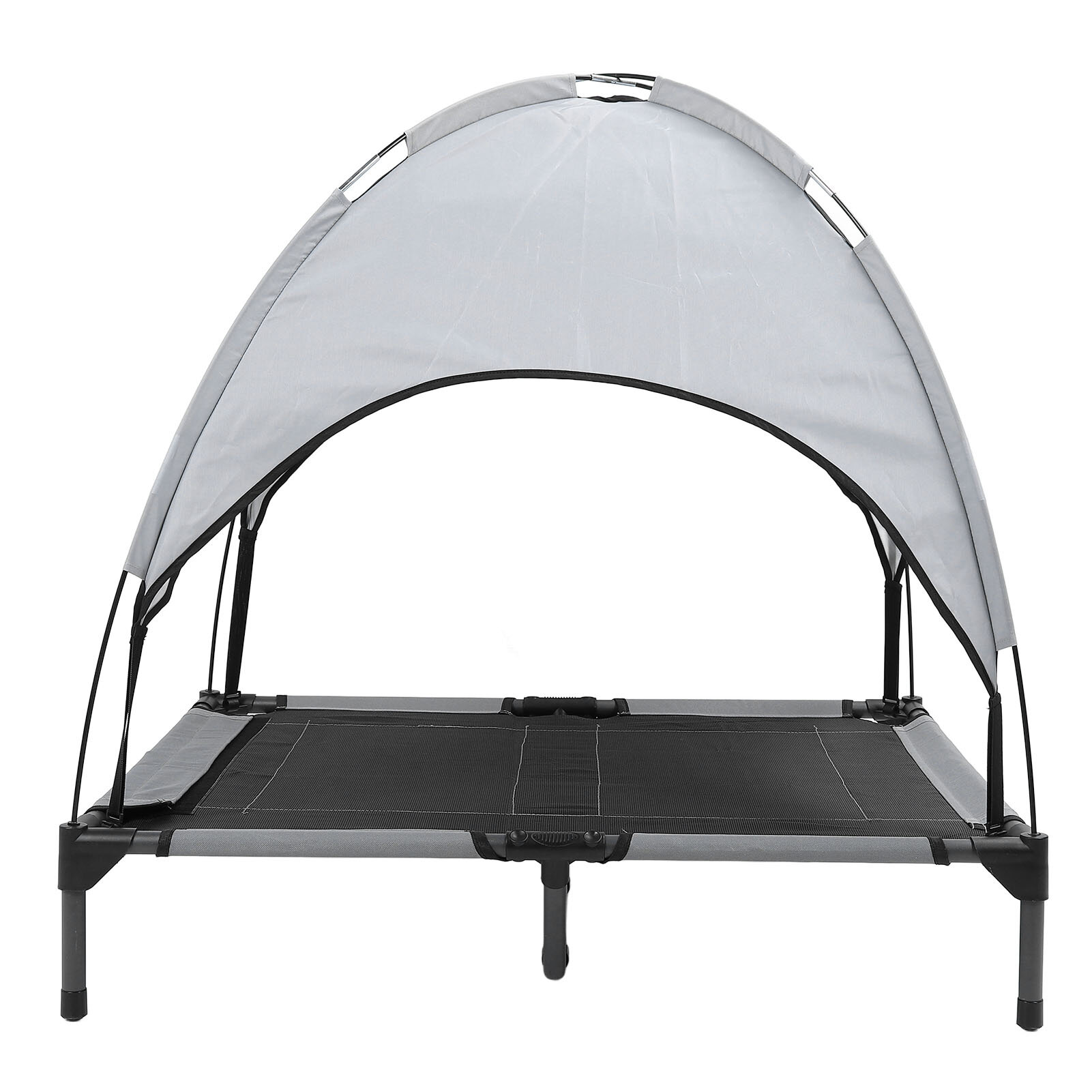 Приподнятая лежанка для животных с навесом, обивка из ткани Оксфорд, охлаждающая подставка, портативная палатка для собак, устойчивая к царапинам, для использования на открытом воздухе.