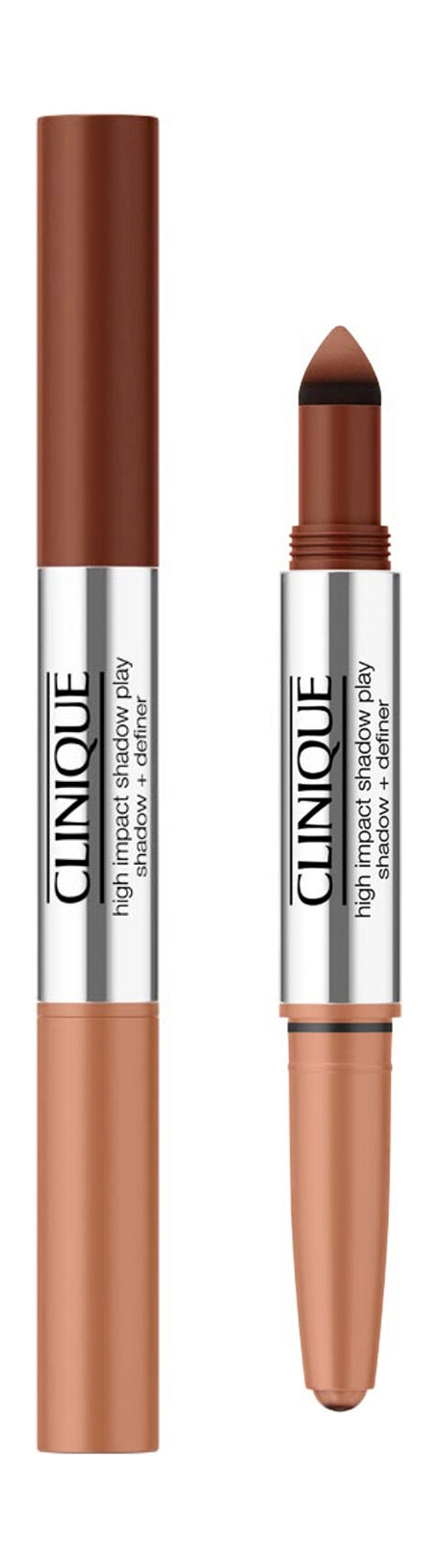 CLINIQUE High Impact Shadow Play Тени для век двусторонние в карандаше, 1,9 г, Flame + Ember