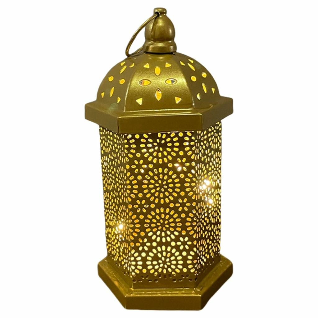Антикварные винтажные железные фонари с прорезями, марокканские металлические подвесные лампы для гостиной или спальни, Золото - Стиль C