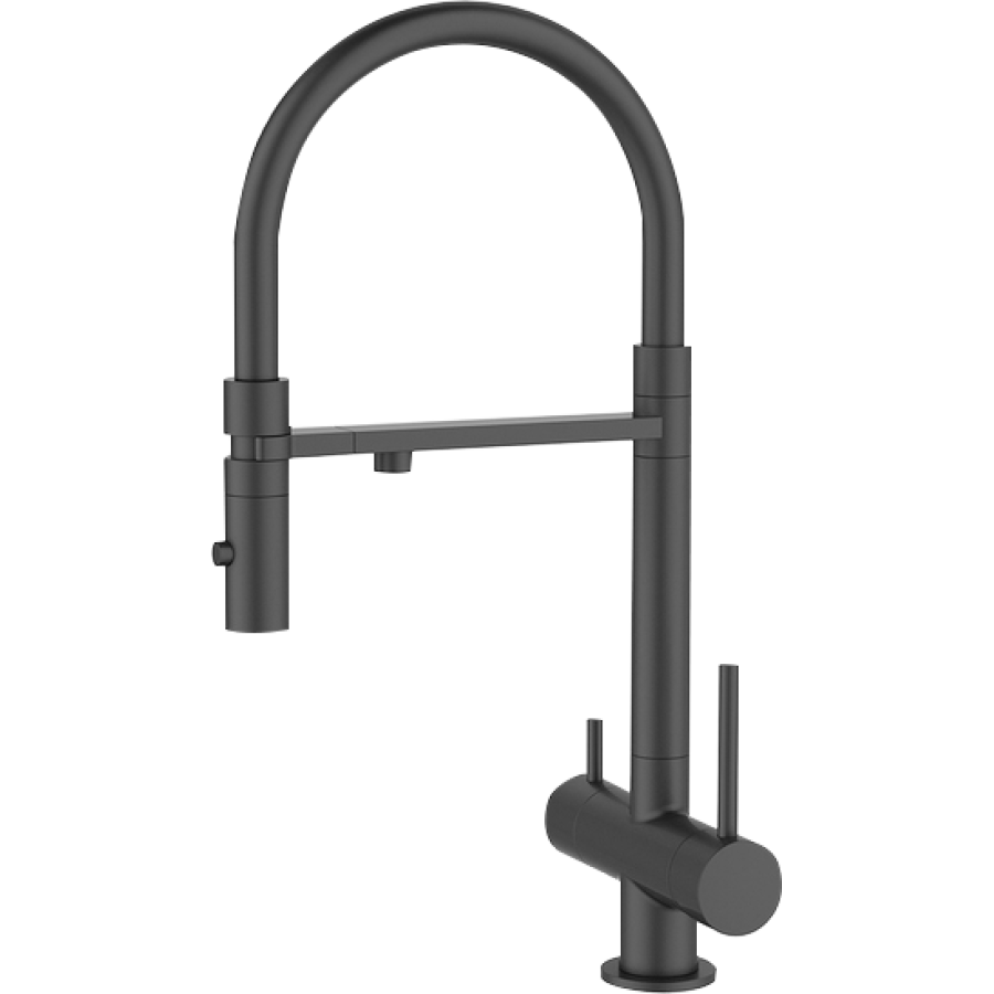 Смеситель для кухни IDDIS Ace ACEBLFFi05 черный матовый, с гибким изливом