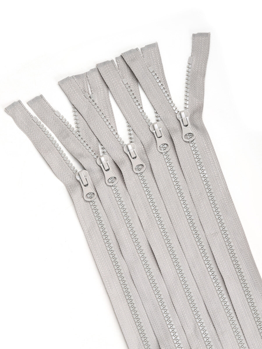 Молния тракторная №5 1 замок 60 см светло-серый 50 шт F310