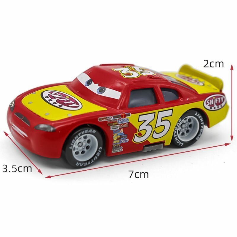 Гоночные машины Ramirez и McQueen - Гроза Цифр, автомобиль Disney Car Jackson Lightning Pixar, Гонщик No. 35