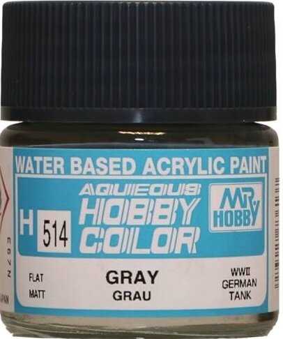 H514 краска водоразбавляемая художественная т. м. MR.HOBBY 10мл GREY WWII GERMAN TANK