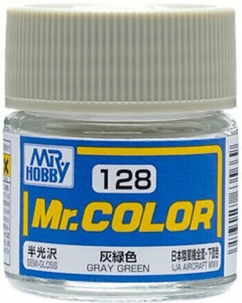 C128 краска художественная т. м. MR.HOBBY 10мл GRAY GREEN