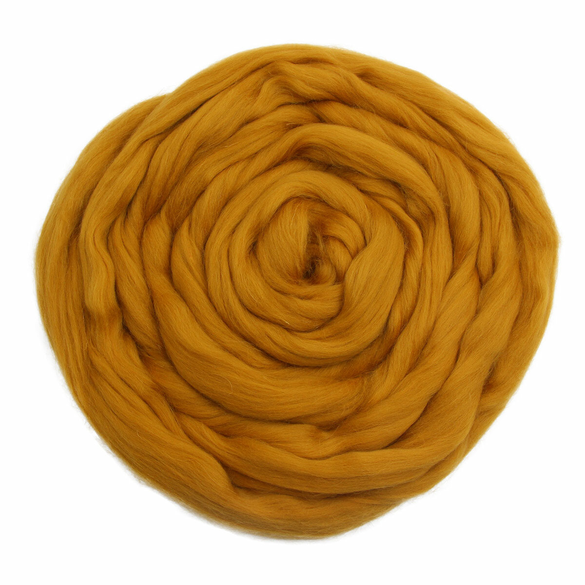 Шерсть для валяния полутонкая 100% шерсть, 100 г. (447 горчица)