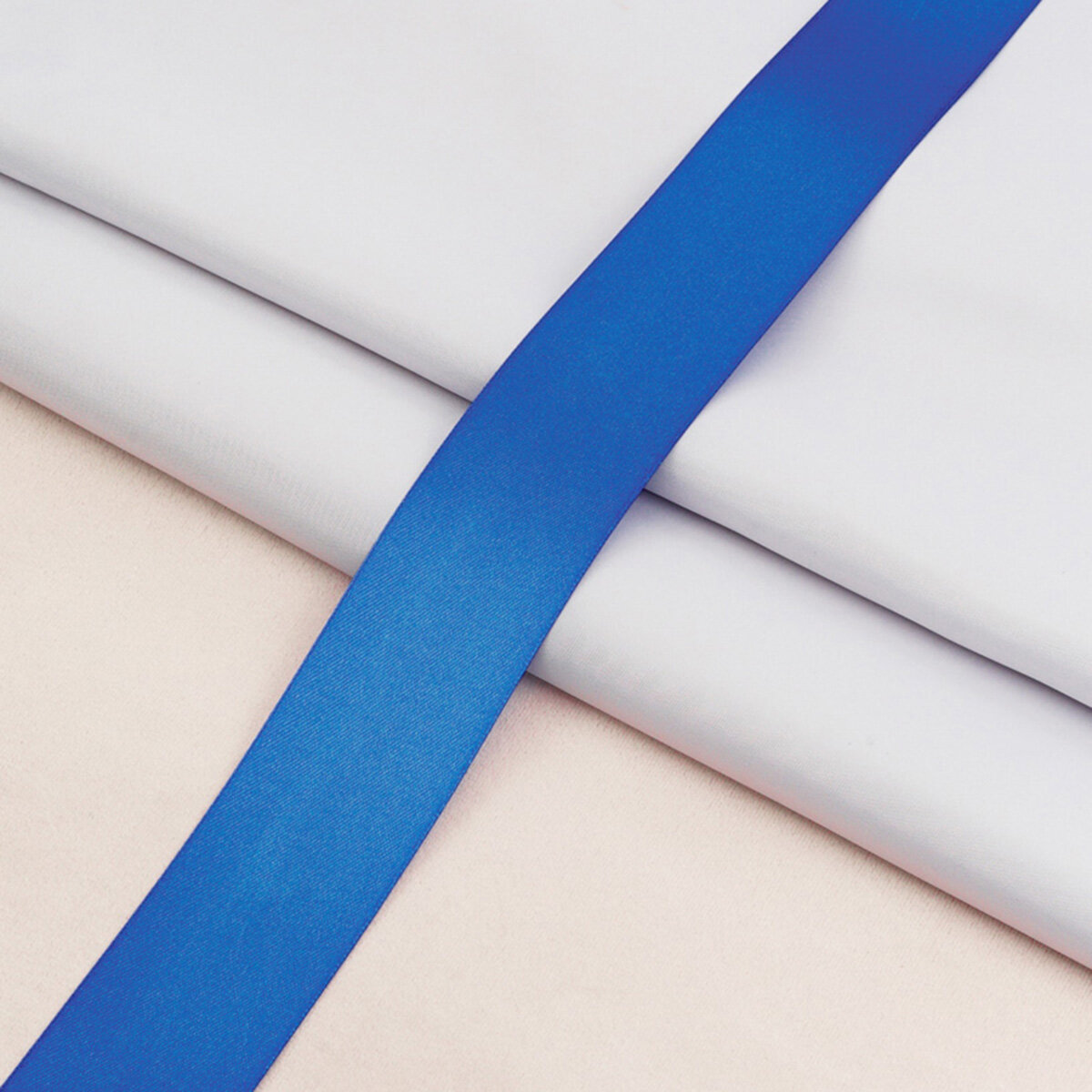 6102-0015 Лента атласная двусторонняя 38мм*22,86м (C1181 синий), 22.86 м