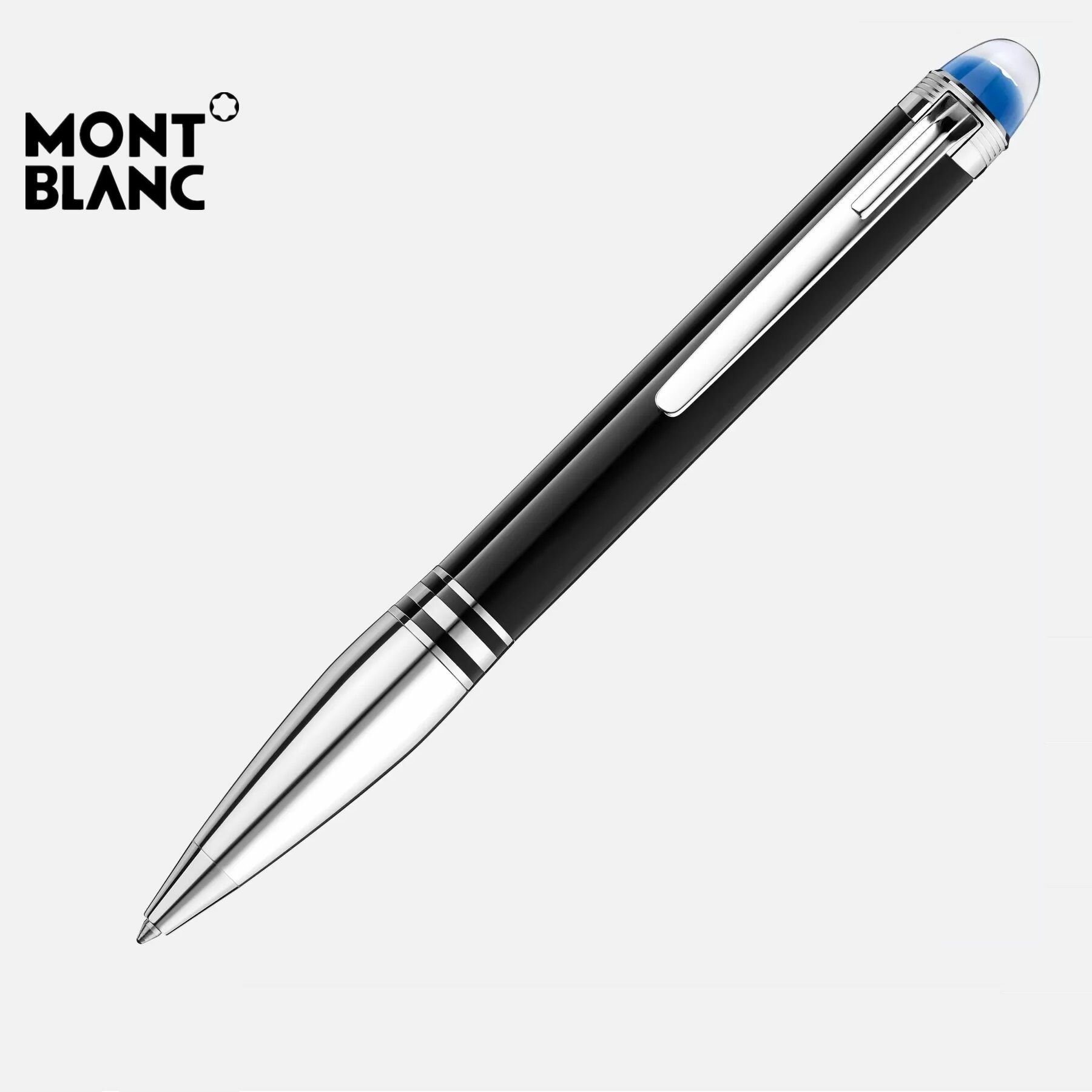 Montblanc Шариковая Ручка StarWalker Из Драгоценной Смолы И Серебристого Металла