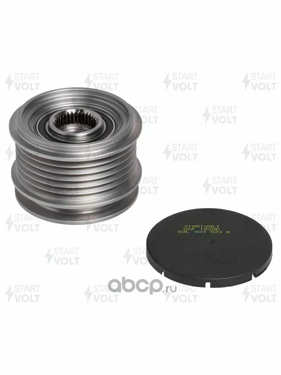 Шкив генератора. Артикул SGP1820D Производитель STARTVOLT. Audi A2 1.4TD A3 1.9TD TT 1.8T, Seat Ibiza ибица, Volkswagen Bora Golf IV-VI Polo 98-