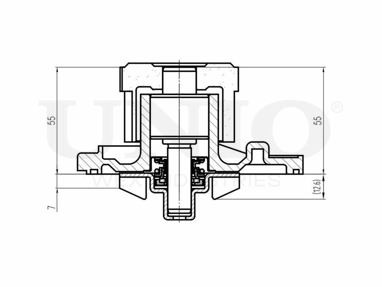 Помпа, водяной насос, для Хонда Цивик VII 00-, FR-V 04-, Стрим Honda Civic Stream 00-, артикул WAP-10123 производителя UNIO