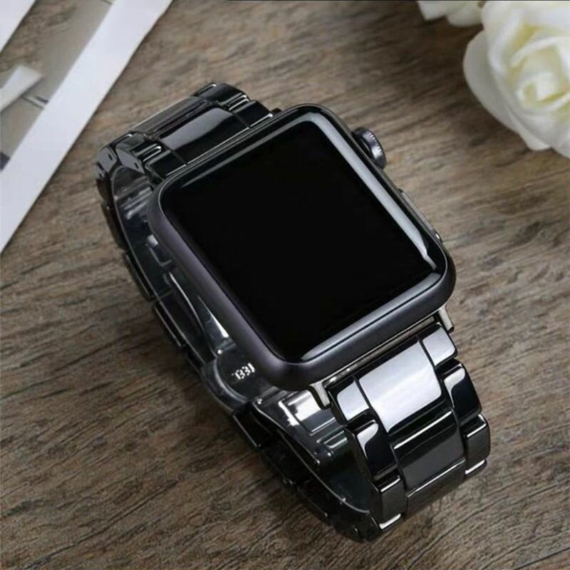 Модный керамический ремешок, подходящий для 38 40 41 42 44 45 46 49 мм Apple Watch, можно использовать для Apple 123456789SE10 серии