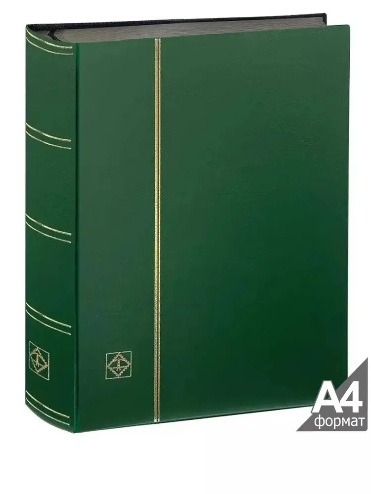 Альбом для марок LS 4/32 на 64 страницы, зелёный. Leuchtturm, #336412