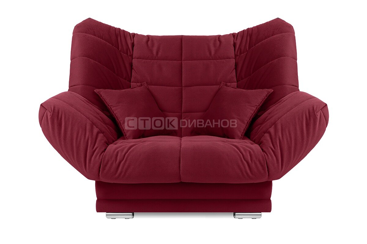 Кресло Сток Диванов Марко Wine бордовый, механизм клик-кляк, съёмный чехол