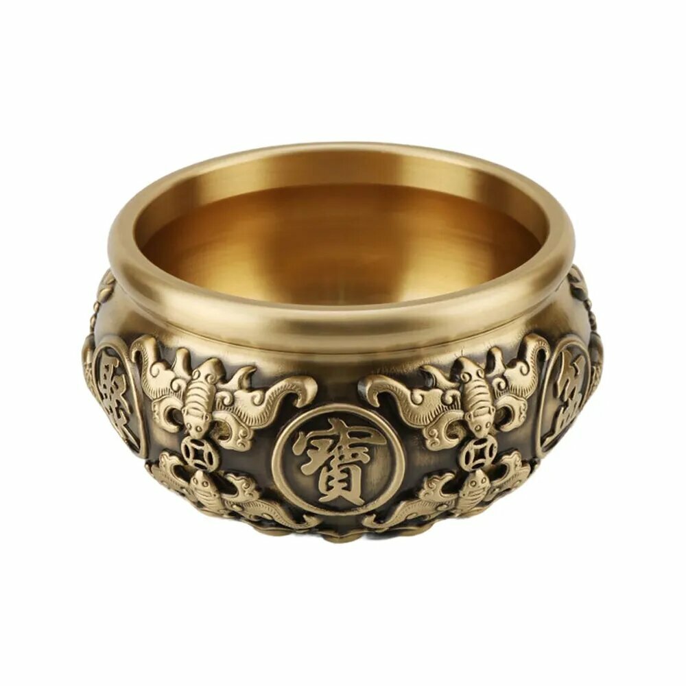 Латунная чаша из рога изобилия Сокровищница по фэн-шуй Как изображение