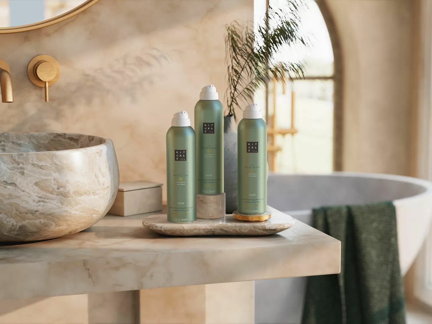 Набор - 3 расслабляющих гель - пены для душа THE RITUAL OF JING