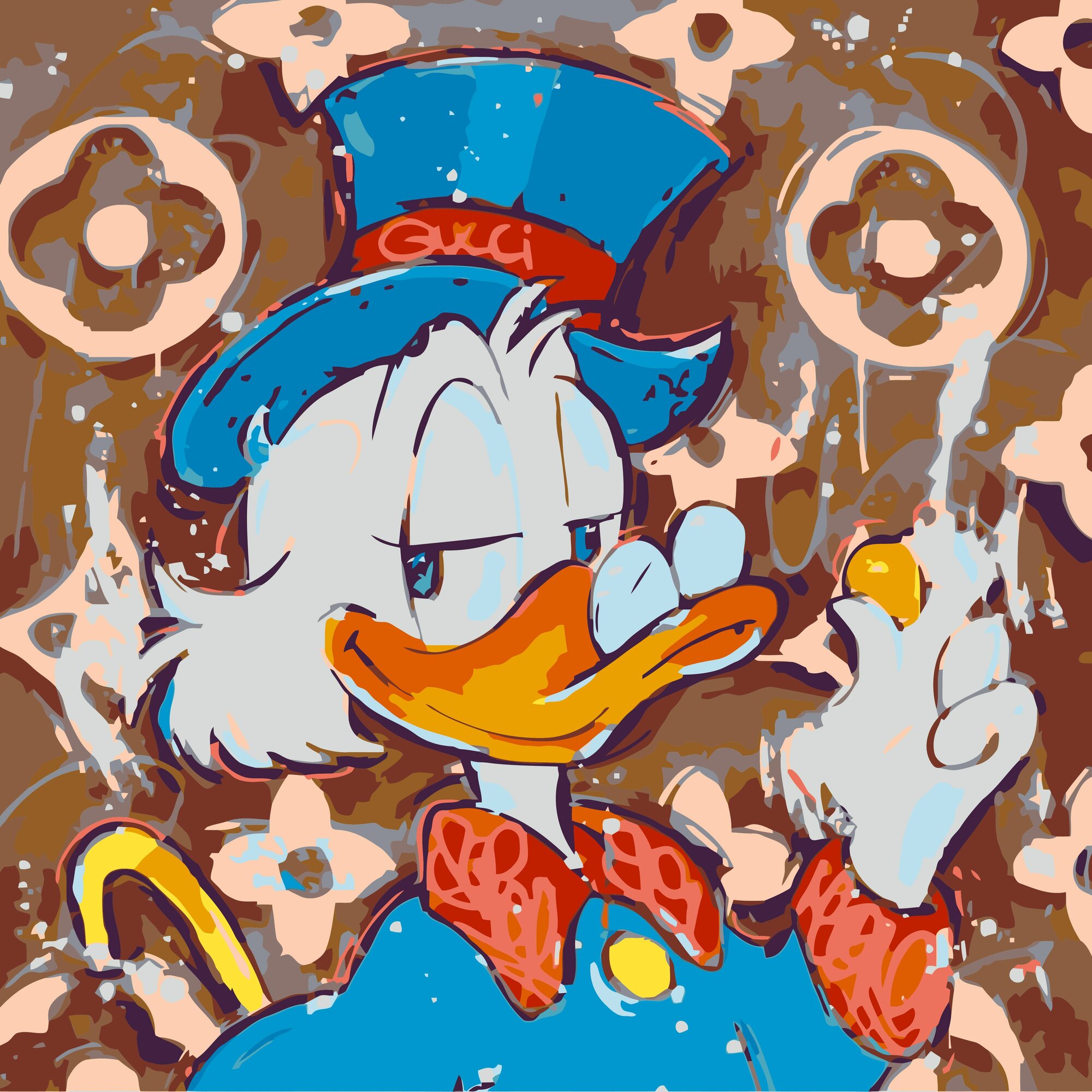 Картина по номерам V-275 "Стрит арт. Скрудж Макдак", 40x40 см