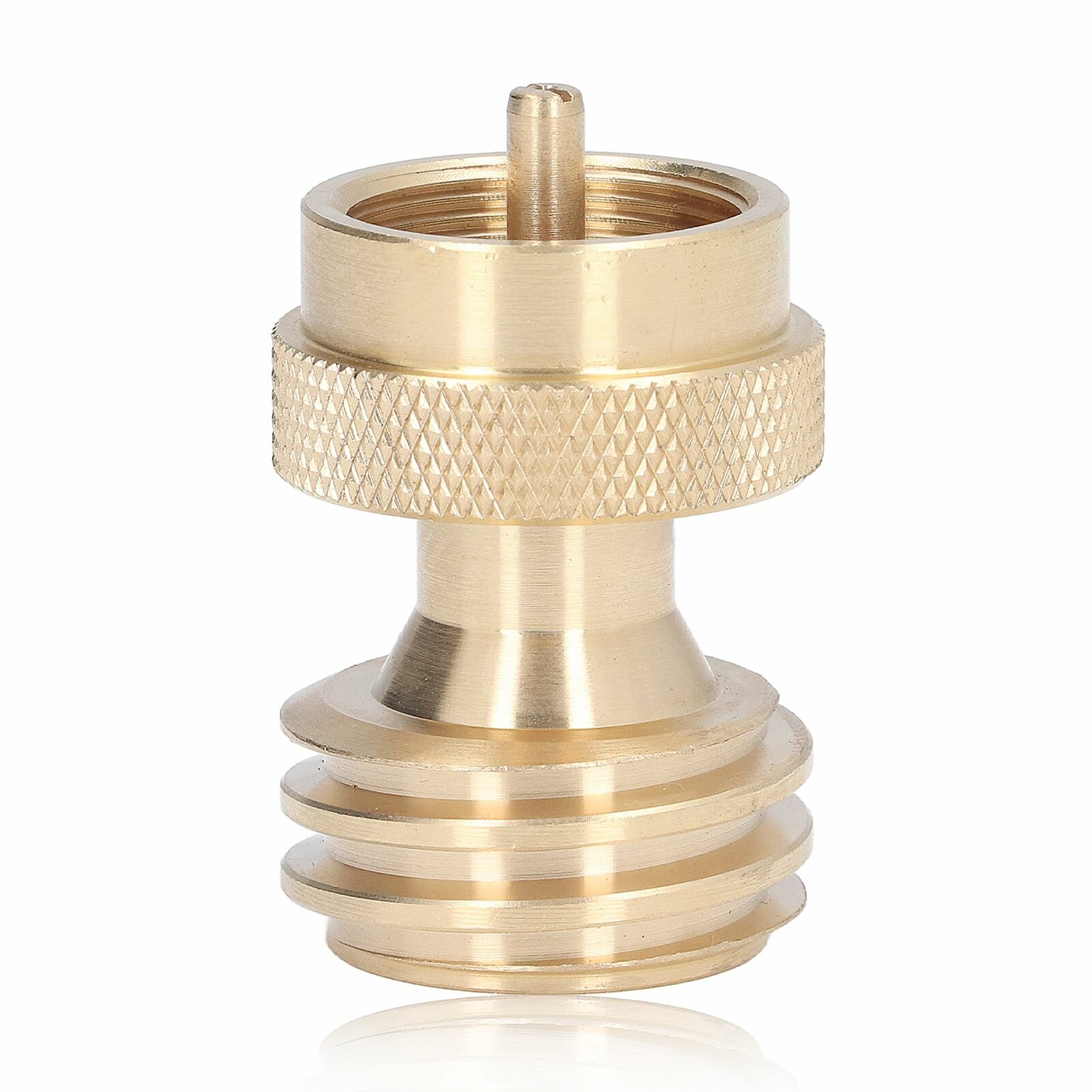 Переходник для пропана из цельной латуни, соединитель для заправки наружного газового баллона, переходник для преобразования газовой плиты